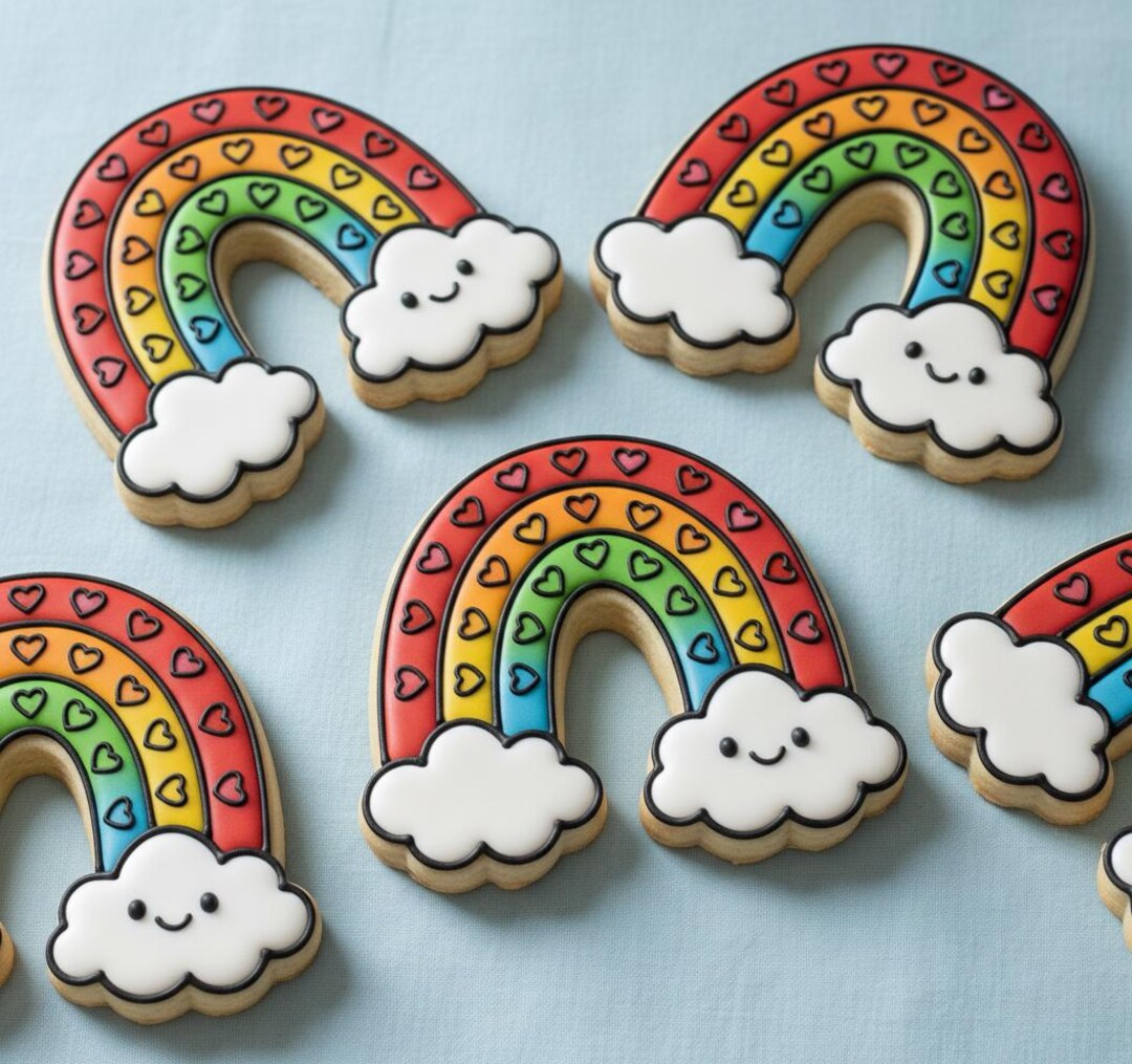 Rainbow Heart Cookie Cutter 3D Printed Plastic Valentine's Day | Pride ...