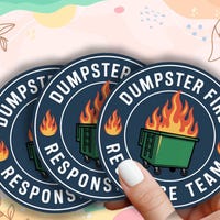 Dumpster Fire Sticker - Etsy