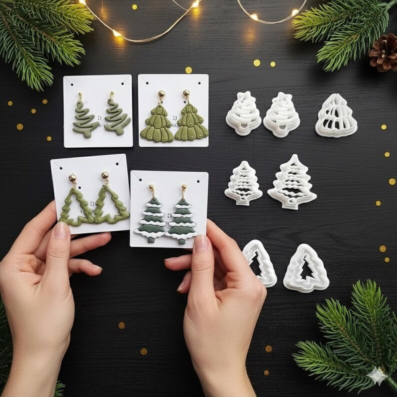 Christmas Tree Polymer Clay Cutter Set 4 – Digital Download 3D Printing ...