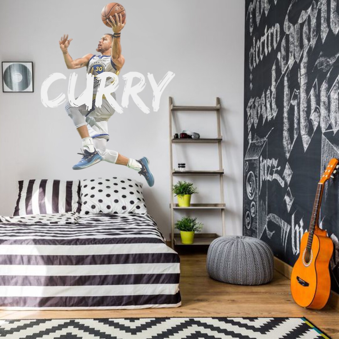 Stephen Curry Wall Decal, NBA Basketball Mural for Playroom - Etsy