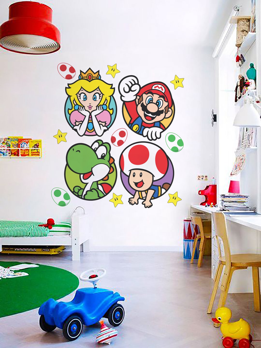 Peel and Stick Mario Bros Wall Decal Super Mario Wall Sticker Video ...