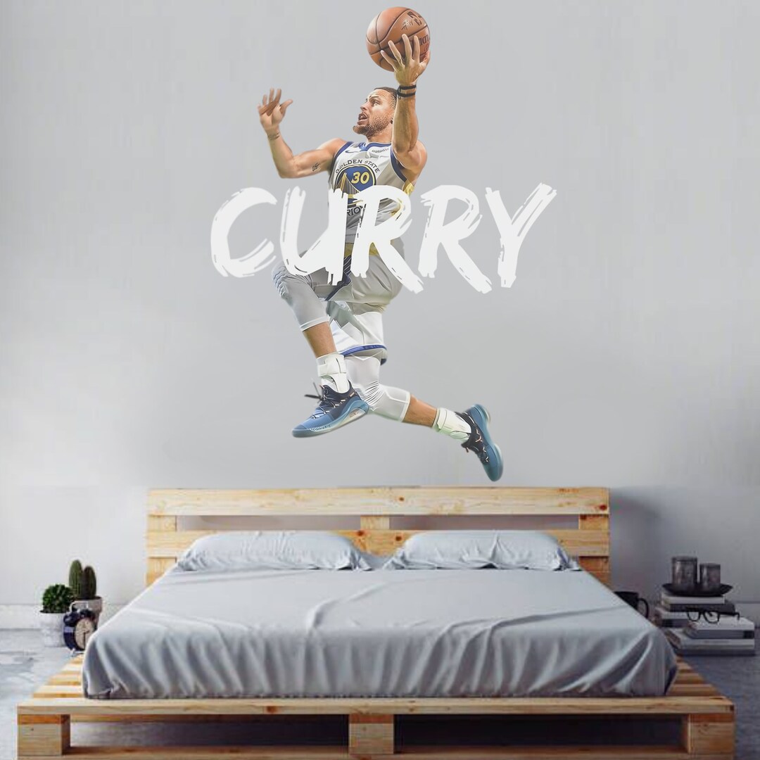 Removable Stephen Curry Wall Decal Sport Super Star Wall Sticker for ...
