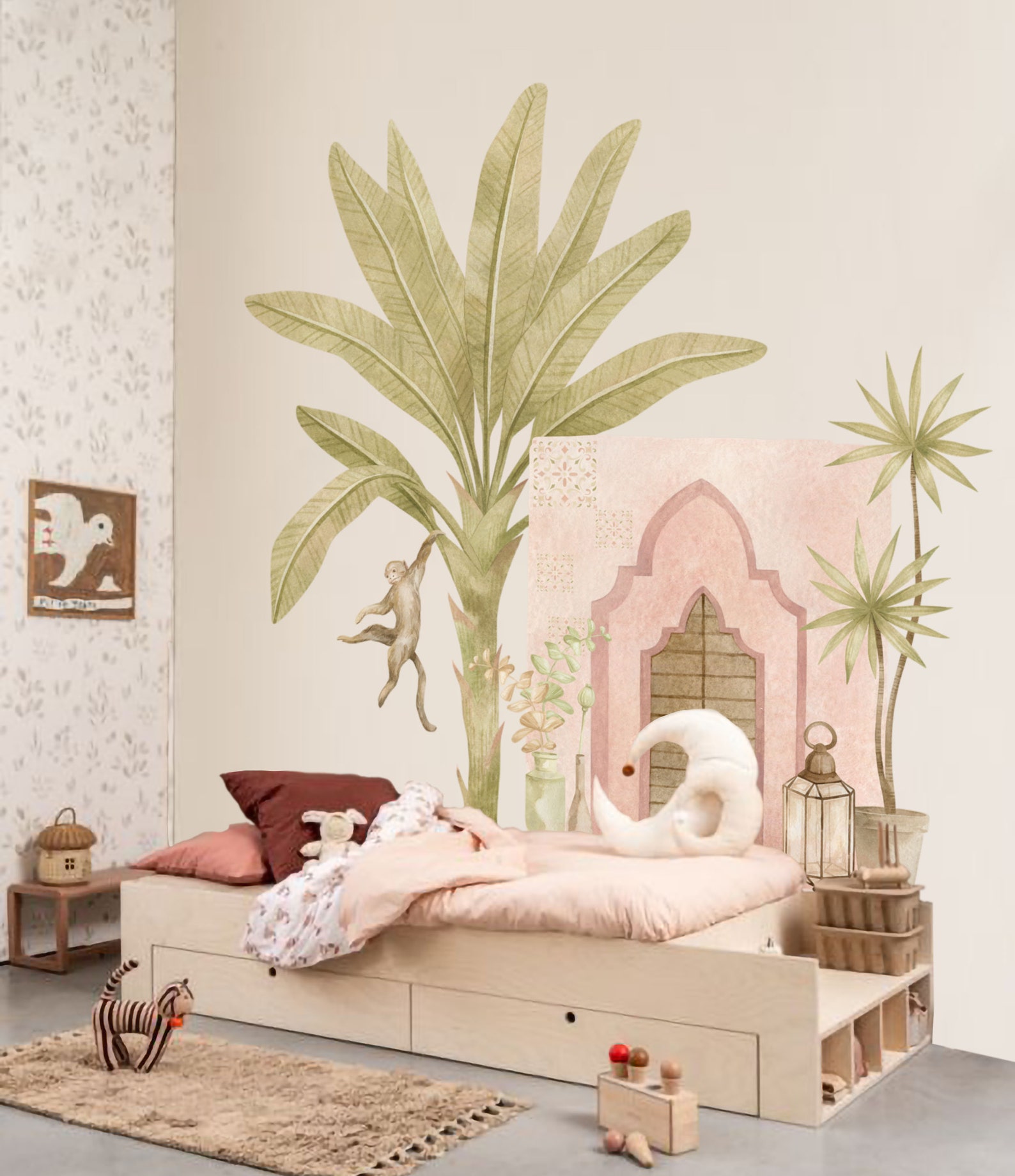 Moroccan Wall Decal Palm Tree Wall Art Morocco Wall Sticker , Tropical ...