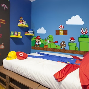 Super Mario Wall Decal Nintendo Wall Mural for Children Room Kids Room ...