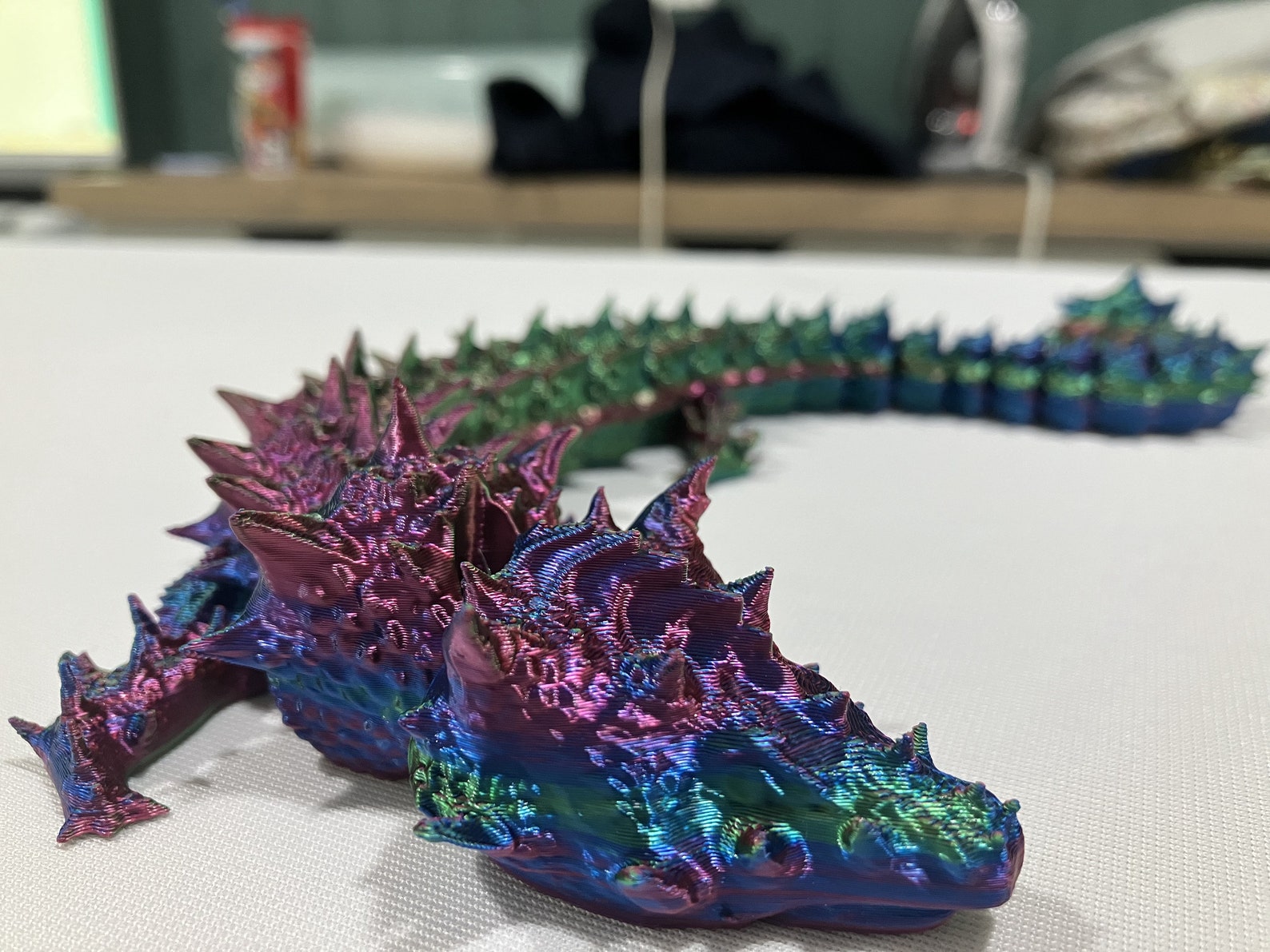 SPIKEY Articulating 3D Printed Dragon 16 Inches Long - Etsy