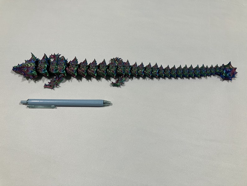 SPIKEY Articulating 3D Printed Dragon 16 Inches Long - Etsy