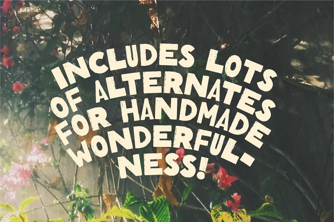 Mixed Font Handmade Bold Texture Cricut Font, Procreate Font, Logo Font ...