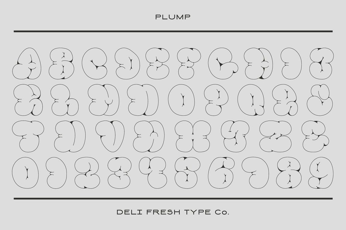 Plump: A Bubble Letter Font - Serif Font, Modern Font, Boho Font ...