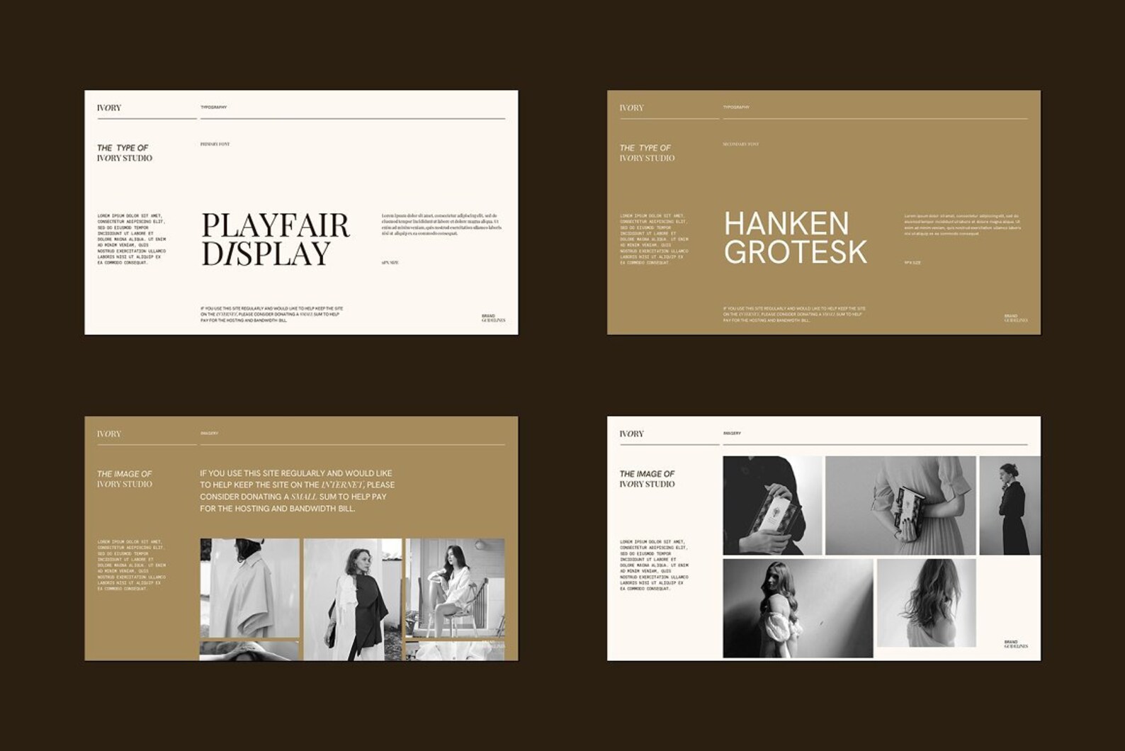 Ivory Brand Guidelines - Googleslide Template for Canva | Brand Style ...