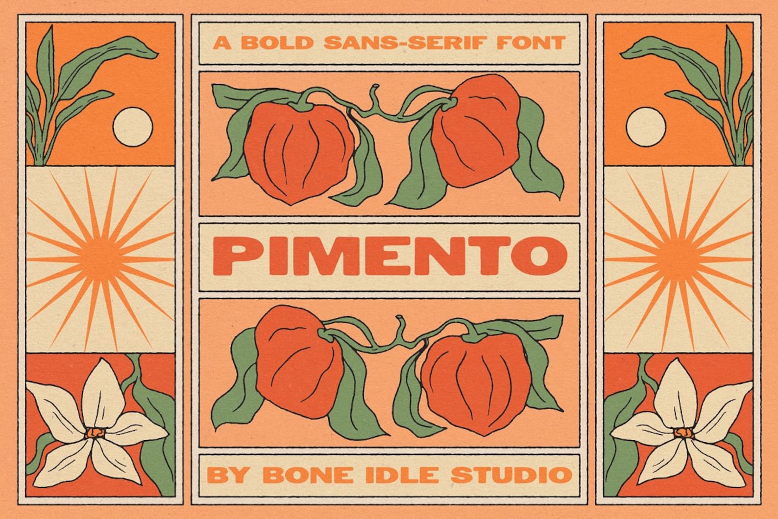 Pimento Typeface - Serif Font, Modern Font, Branded Font, Ornament Font ...