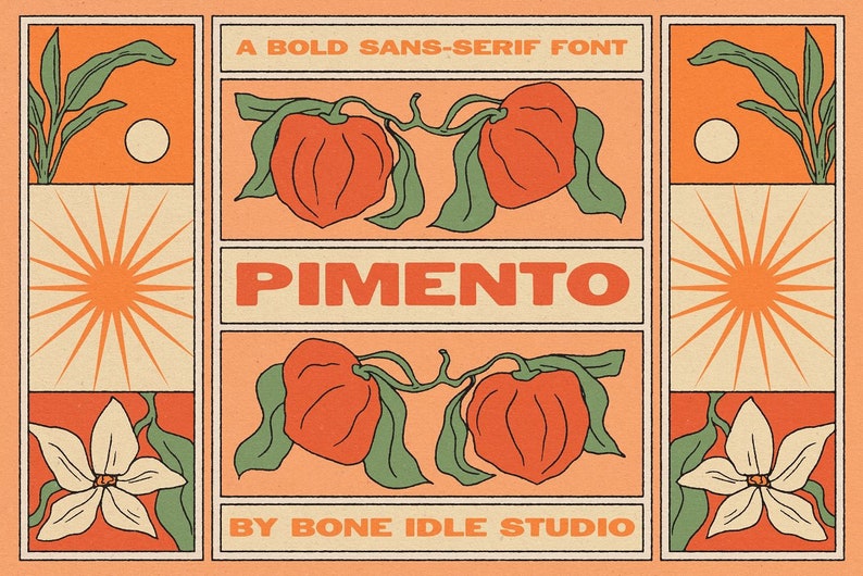 Pimento Typeface - Serif Font, Modern Font, Branded Font, Ornament Font ...
