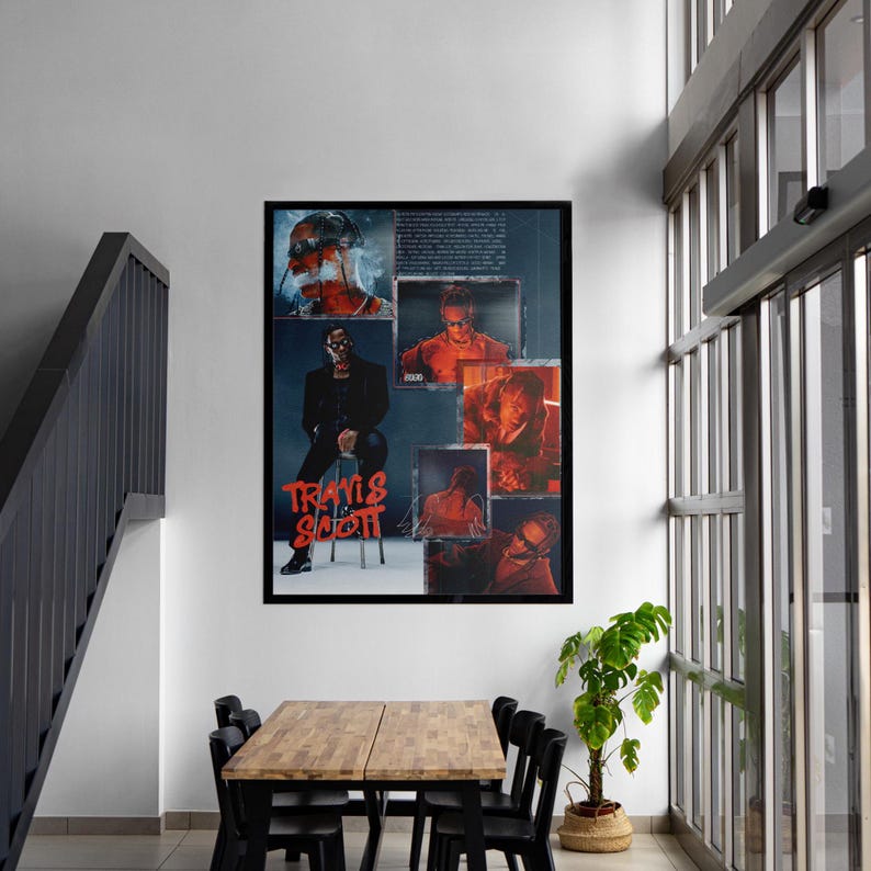 Travis Scott Poster, Rapper Posters, Album Cover Print Wall Art, Travis ...