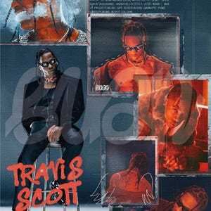 Travis Scott Poster, Rapper Posters, Album Cover Print Wall Art, Travis ...