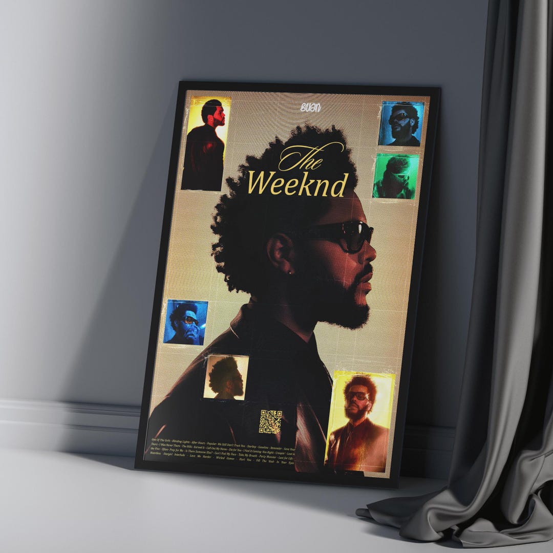 The Weeknd Poster, Rapper Posters, Album Cover Print Wall Art, the ...