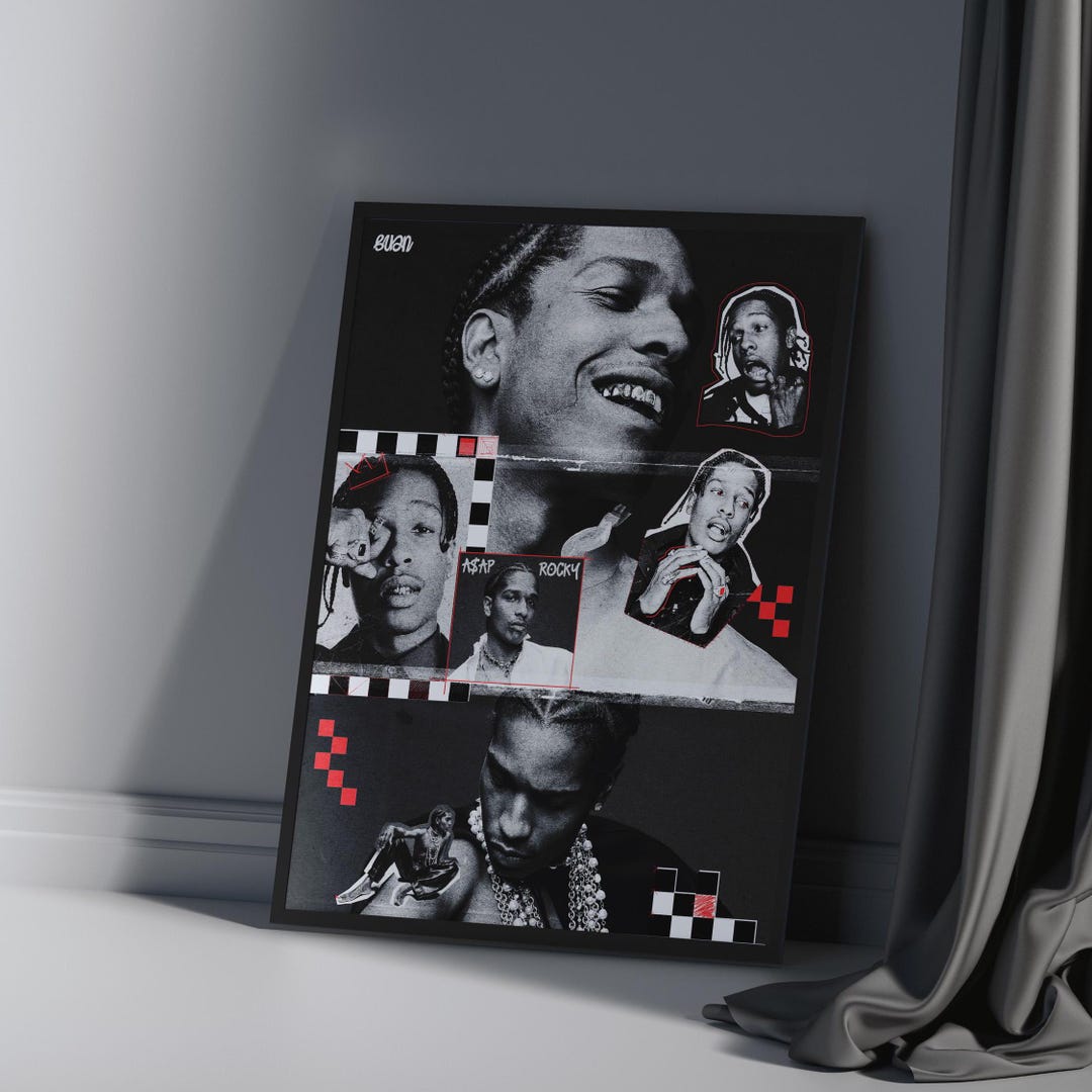 Asap Rocky Poster, Rapper Posters, Album Cover Print Wall Art, Asap ...