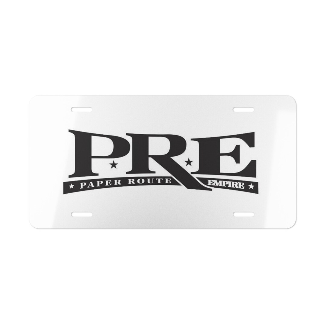 Paper Route Empire License Plate White - Etsy