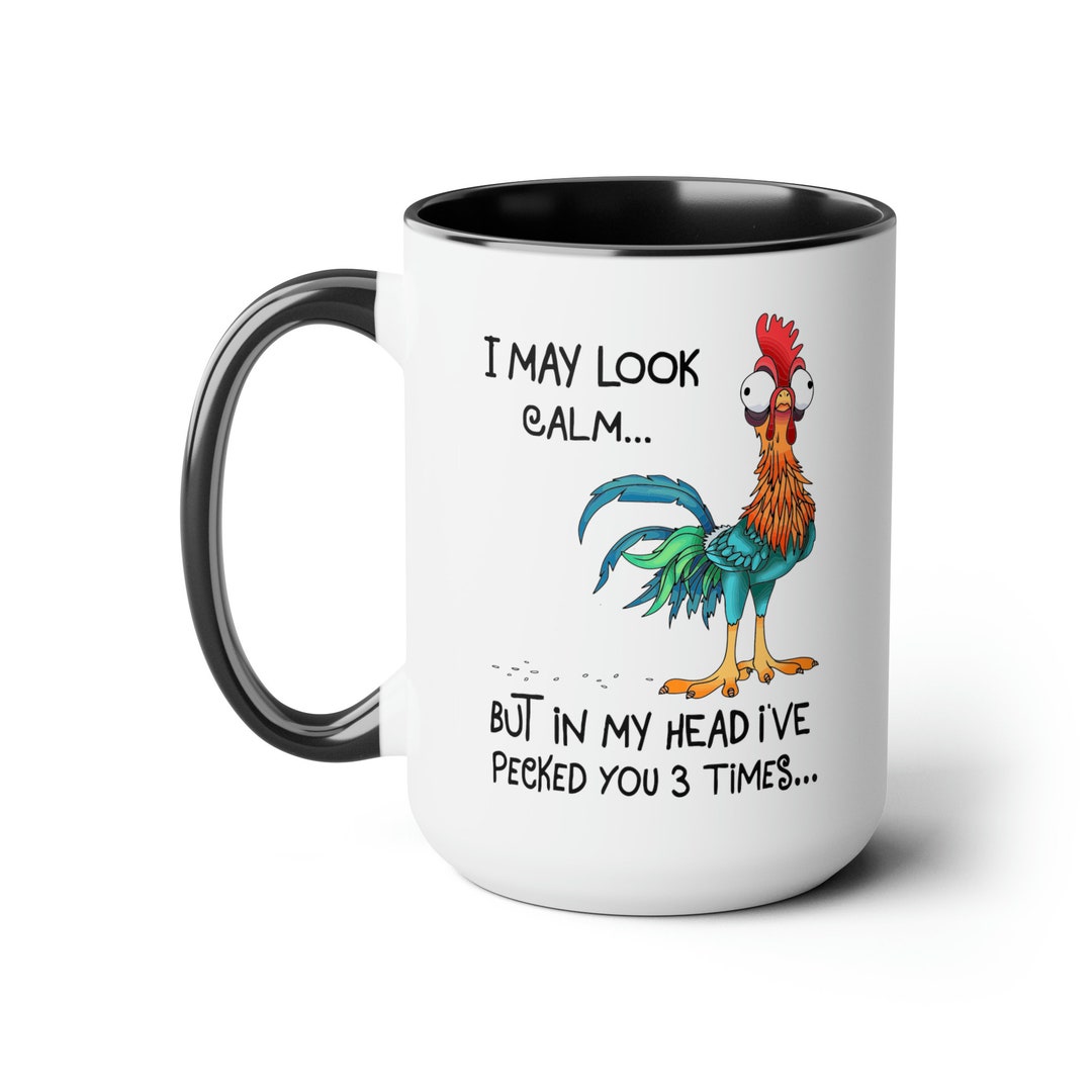 I May Look Calm Mug, Funny Coffee Mug, 15 Oz Ceramic,coworker Gift ...