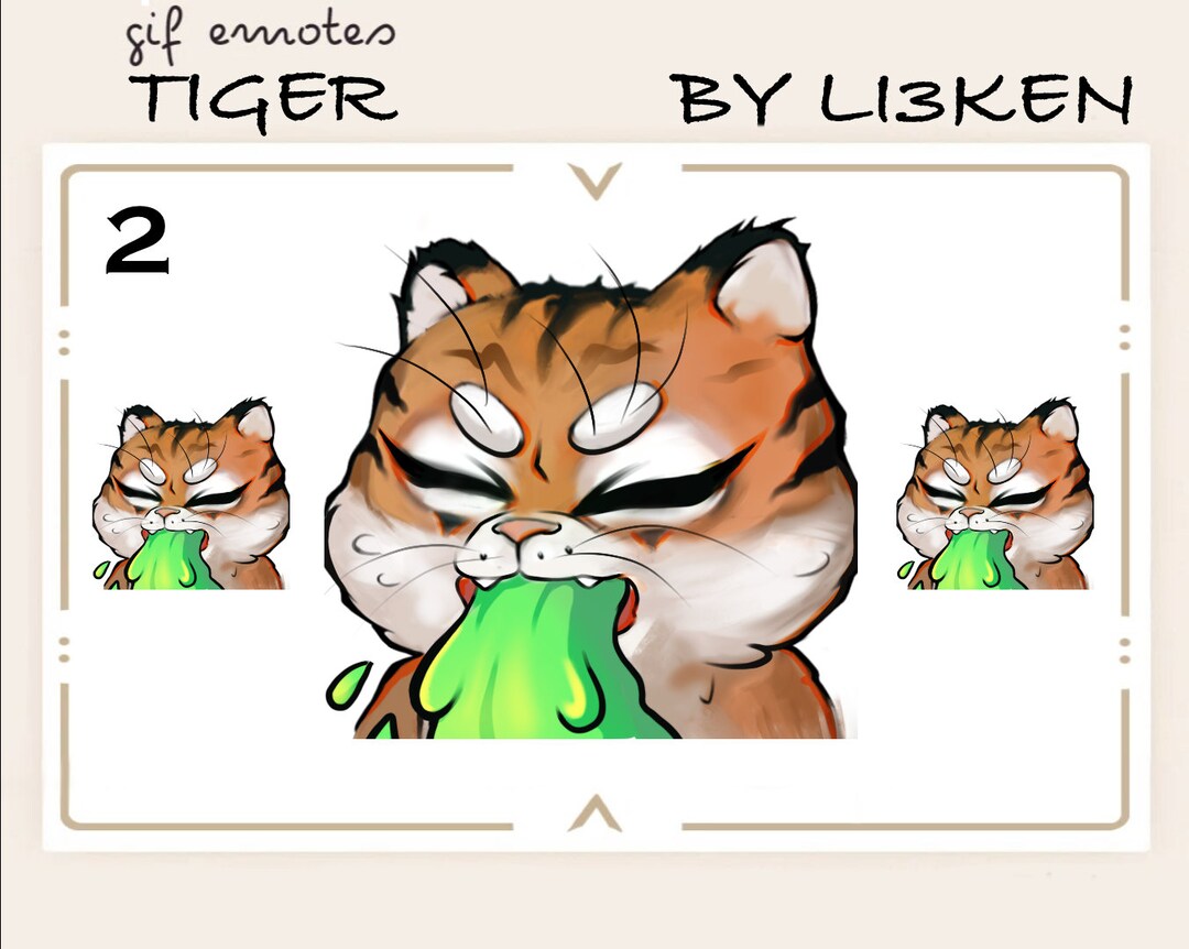 Tiger No2 Animated/gif Emote Twitch & Discord - Etsy