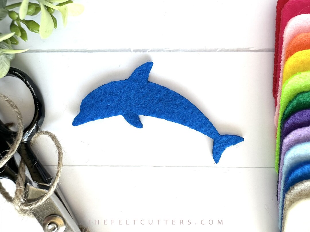 Felt Dolphin Cut Outs | Pre-cut + Ready-to-use Felt Shapes | Choose ...