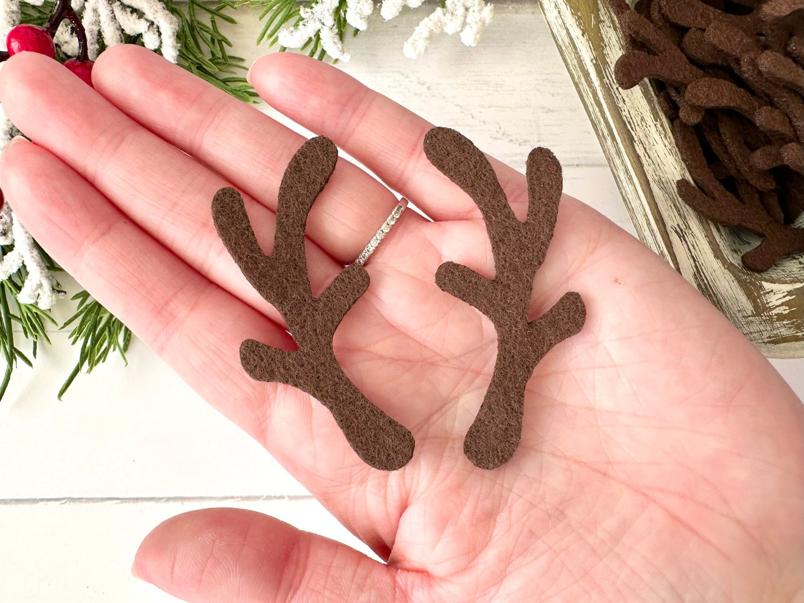 Felt Antlers Cut Outs | Pre-cut + Ready to Use Felt Shapes | Multiple ...