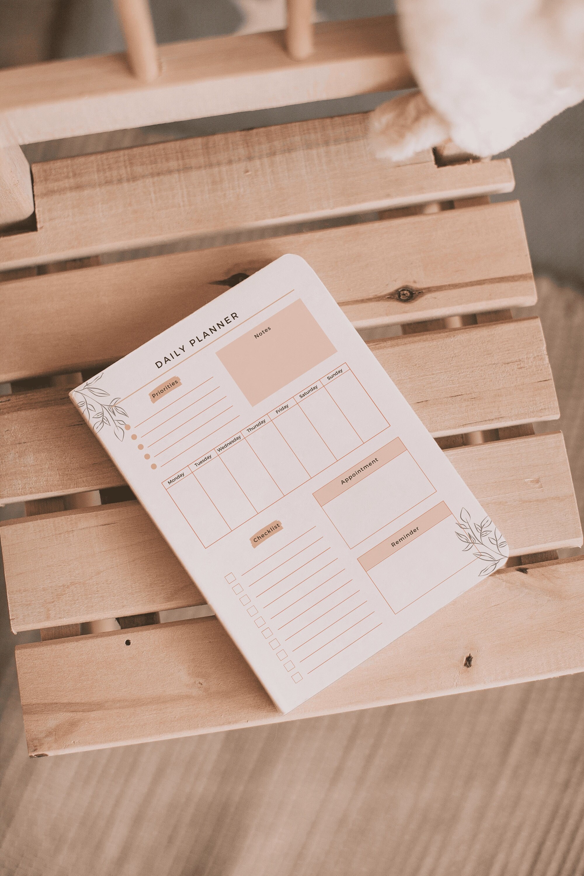 Cute Pink Digital & Printable Daily Planner - Etsy