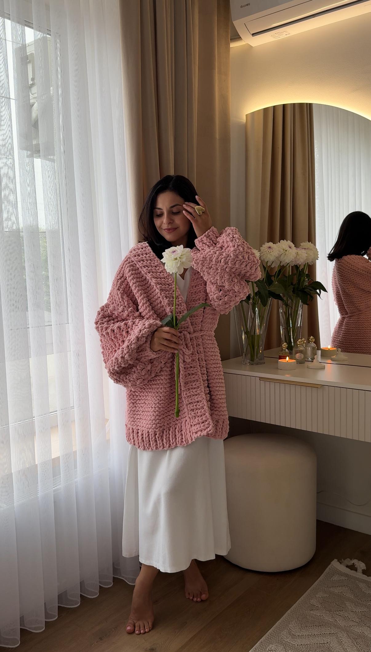 Finger Knit Cardigan Pattern | DIY Plush Cardigan Tutorial | Crochet ...