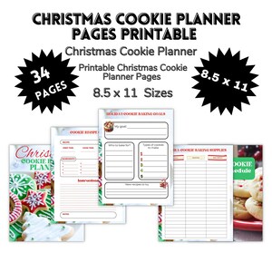 Christmas Cookie Planner Printable, Holiday Baking Organizer, 34 Pages ...