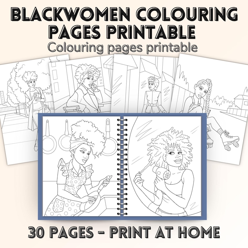 30 Black Women Coloring Pages | Printable Blackwomen Illustrations | 8 ...