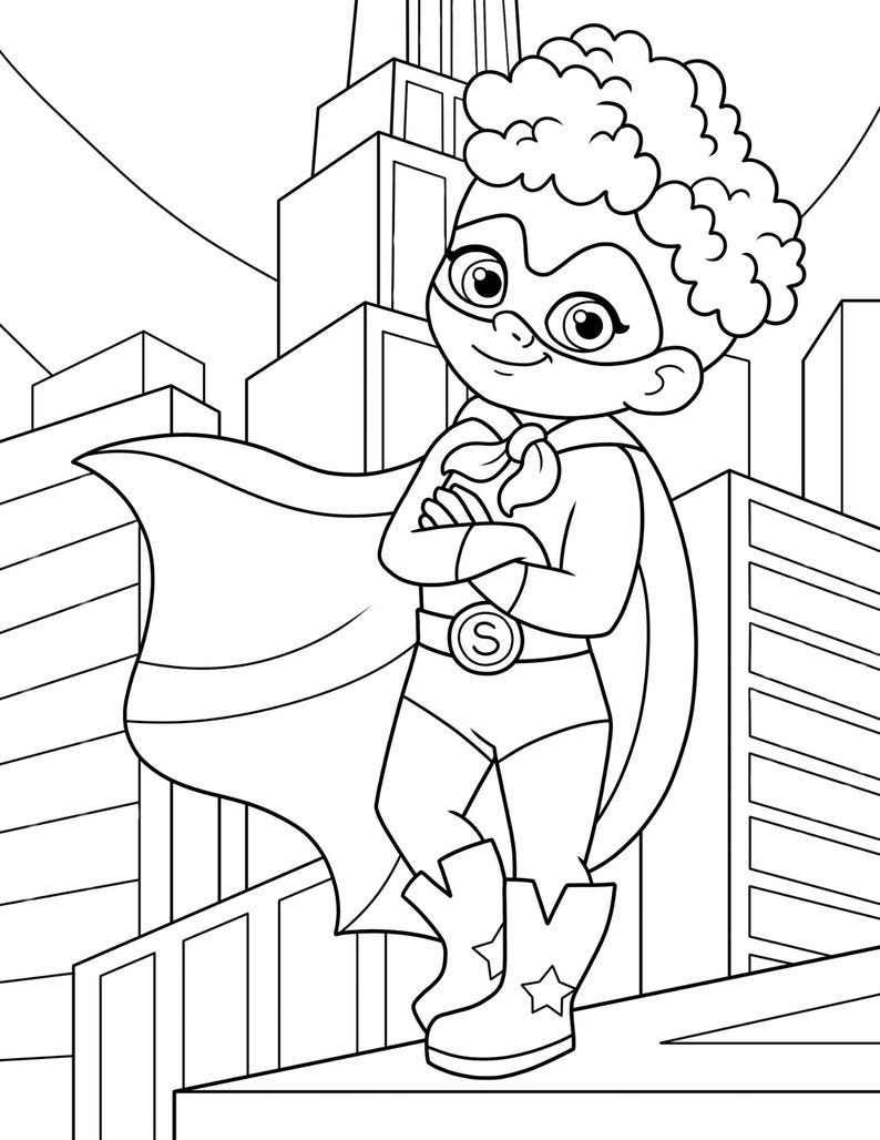 30 Superhero Kids Coloring Pages | Kids Printable Coloring Book ...