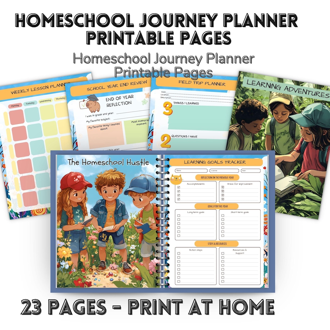 Homeschool Planner Printable PDF ,weekly Lesson Planner, Homeschool ...