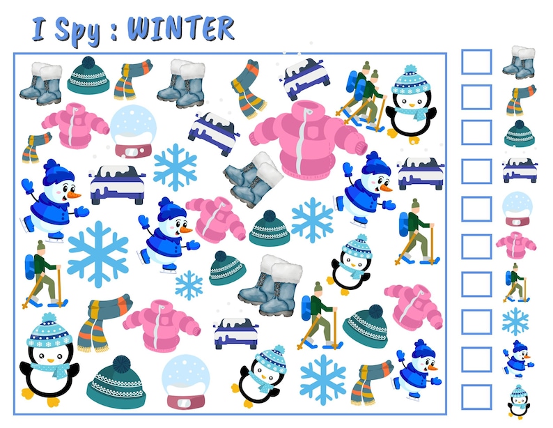 Winter Kids Craft Bundle Printable | Winter Activity Pack for Kids | I ...