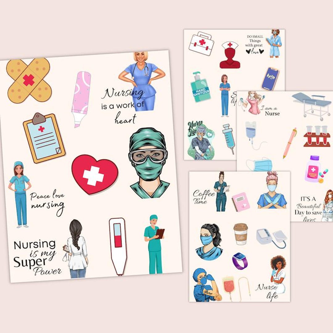 40 Medical Nurse Digital Planner Stickers, Goodnotes Stickers, Pre ...