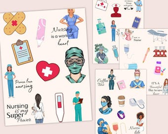 40 Medical Nurse Digital Planner Stickers, Goodnotes Stickers, Pre ...