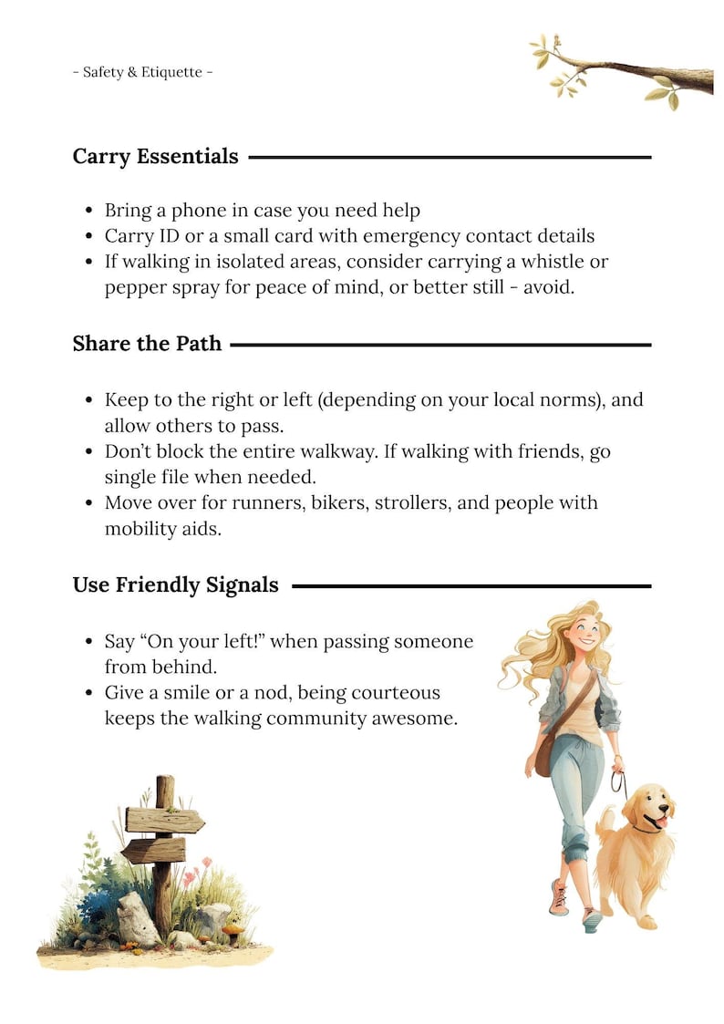 2026 Walking Planner Printable , Fitness Journal , Step Tracker , Daily ...