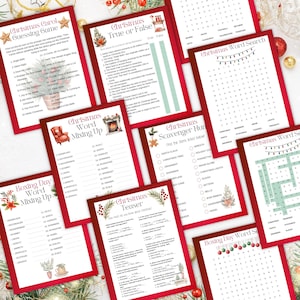 20 Printable Christmas Games Bundle, Printable Christmas Game ...