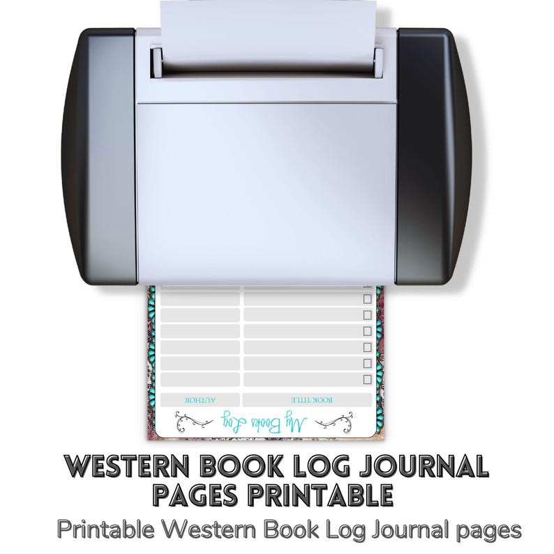 37 Page Western Book Journal Printable | Reading Tracker & Planner ...