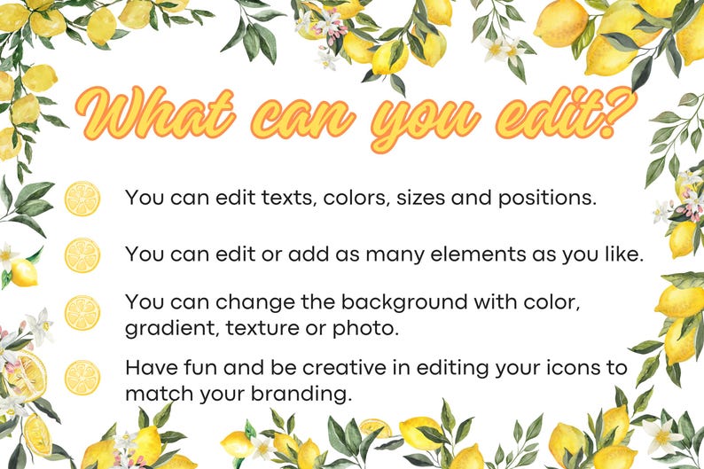 32 Editable Light Skin Girl in Lemon Print Summer Highlight Covers ...