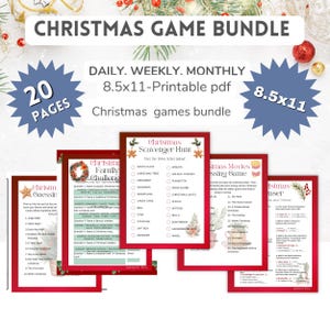 20 Printable Christmas Games Bundle, Printable Christmas Game ...