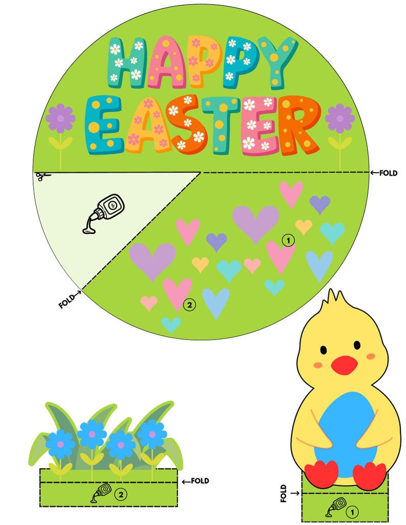 3D Easter Crafts Printable,easter Craft for Kids,easter Activities for ...
