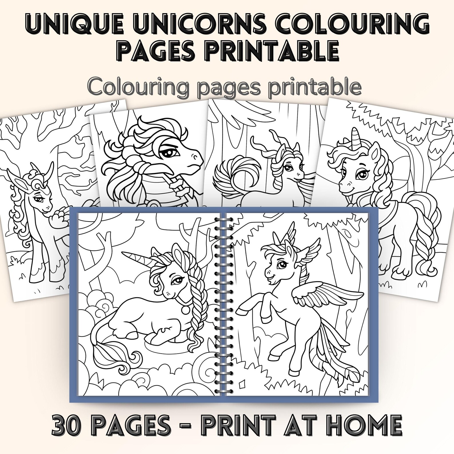 30 Unique Unicorn Coloring Pages | Unicorn Coloring Pages for Kids ...