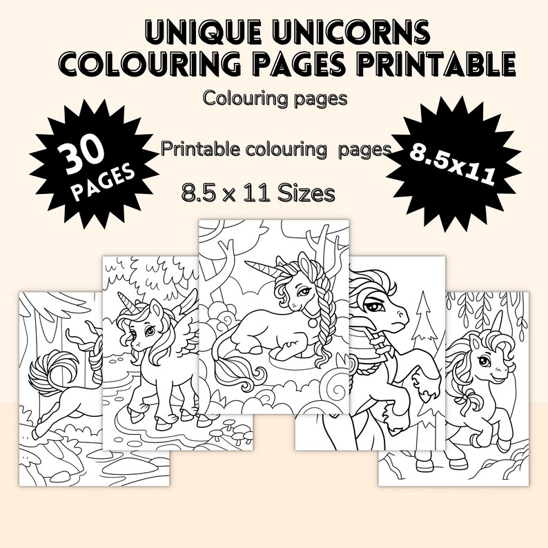 30 Unique Unicorn Coloring Pages | Unicorn Coloring Pages for Kids ...