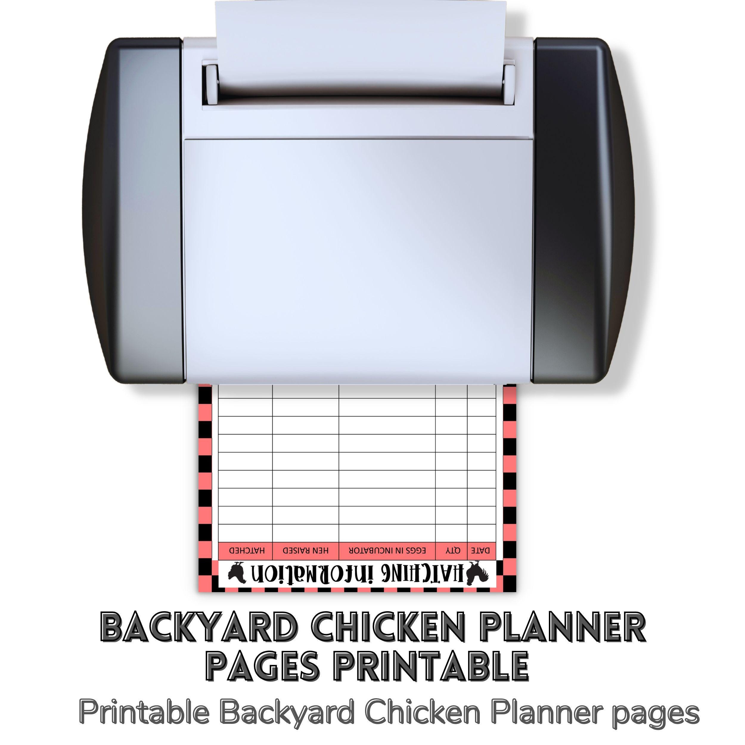Backyard Chicken Planner Printable | 30-page Homestead Chicken Care ...