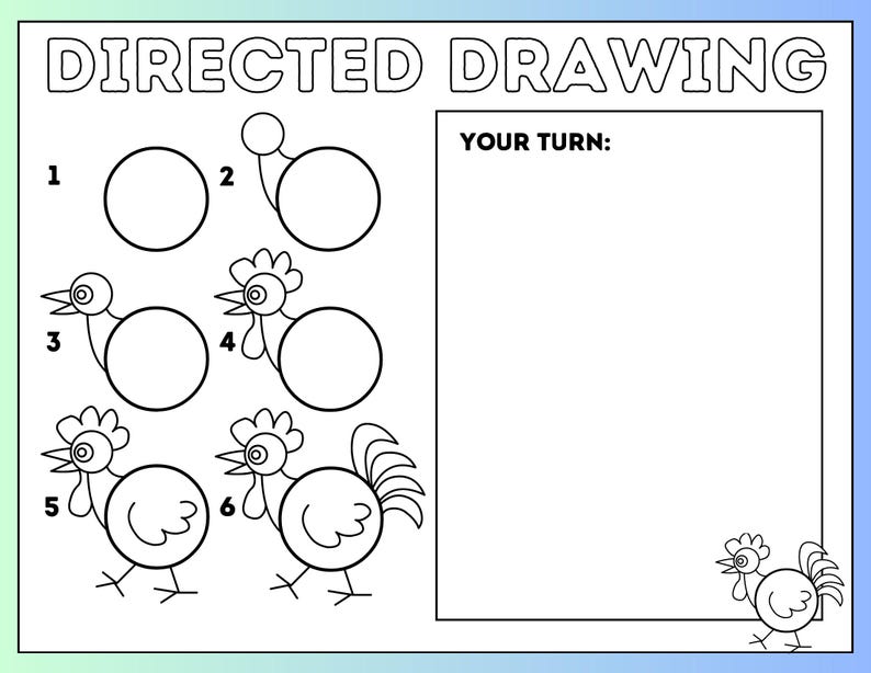Kids Directed Drawing Pack Printable ,15 Directed Drawing Animals ...