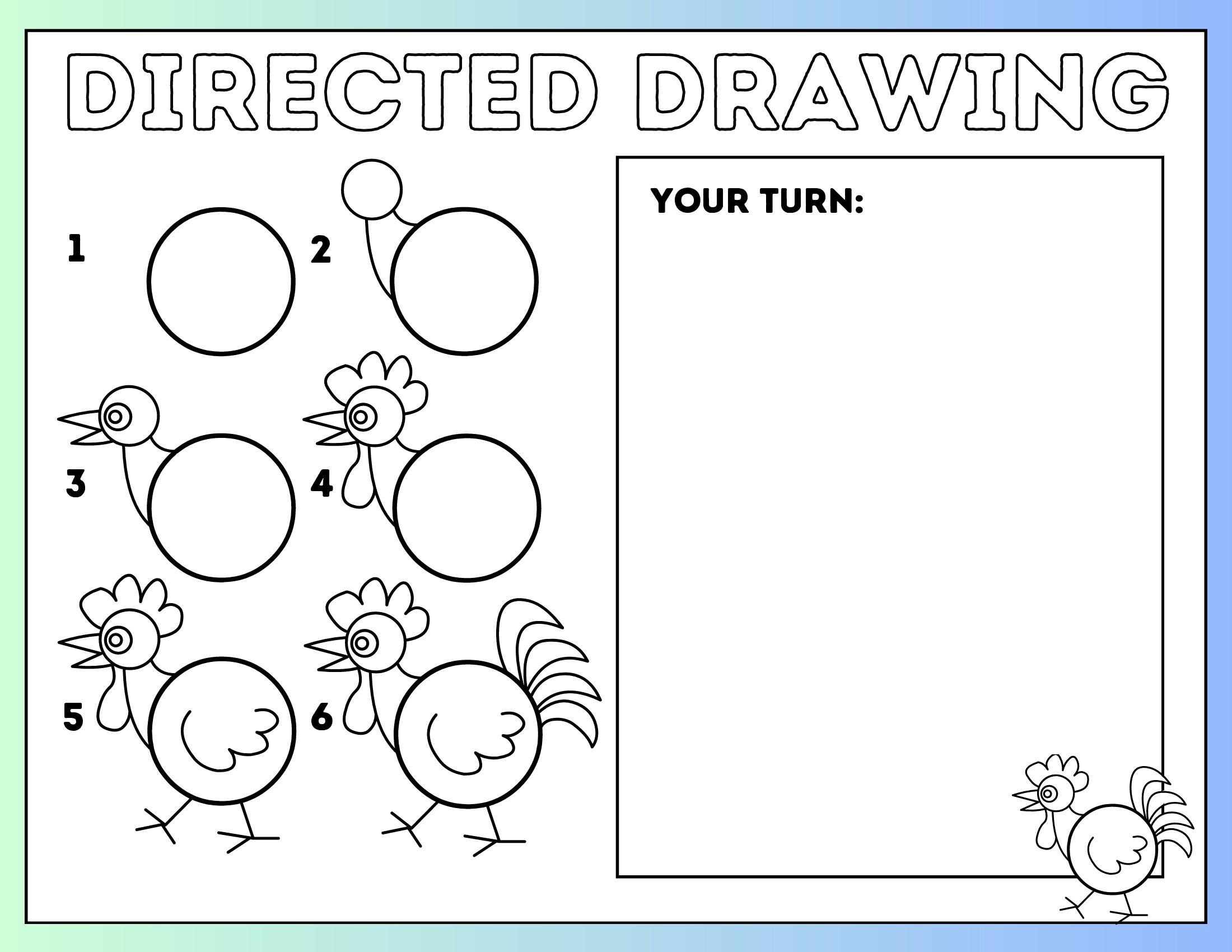 Kids Directed Drawing Pack Printable ,15 Directed Drawing Animals ...