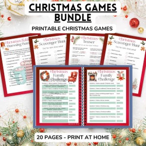 20 Printable Christmas Games Bundle, Printable Christmas Game ...