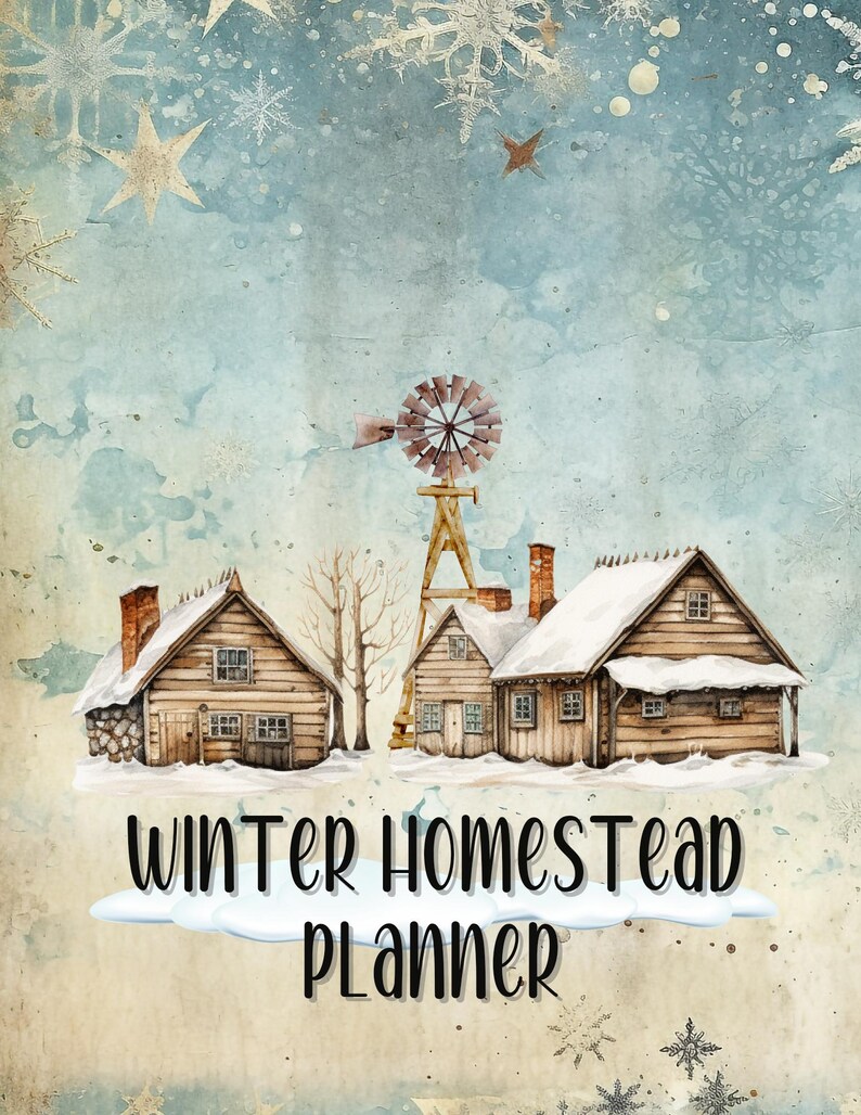 Winter Homestead Planner Printable | Rustic Farmhouse Winter Organizer ...