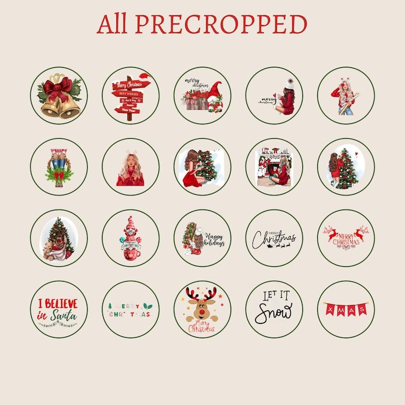 40 Christmas Digital Stickers for Goodnotes | Festive Holiday Sticker ...
