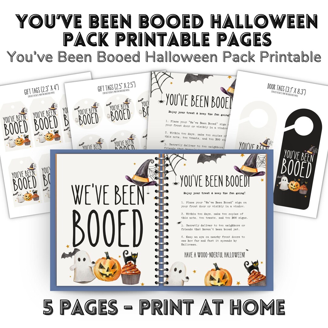 You’ve Been Booed Halloween Pack Printable, Halloween Boo Kit ...