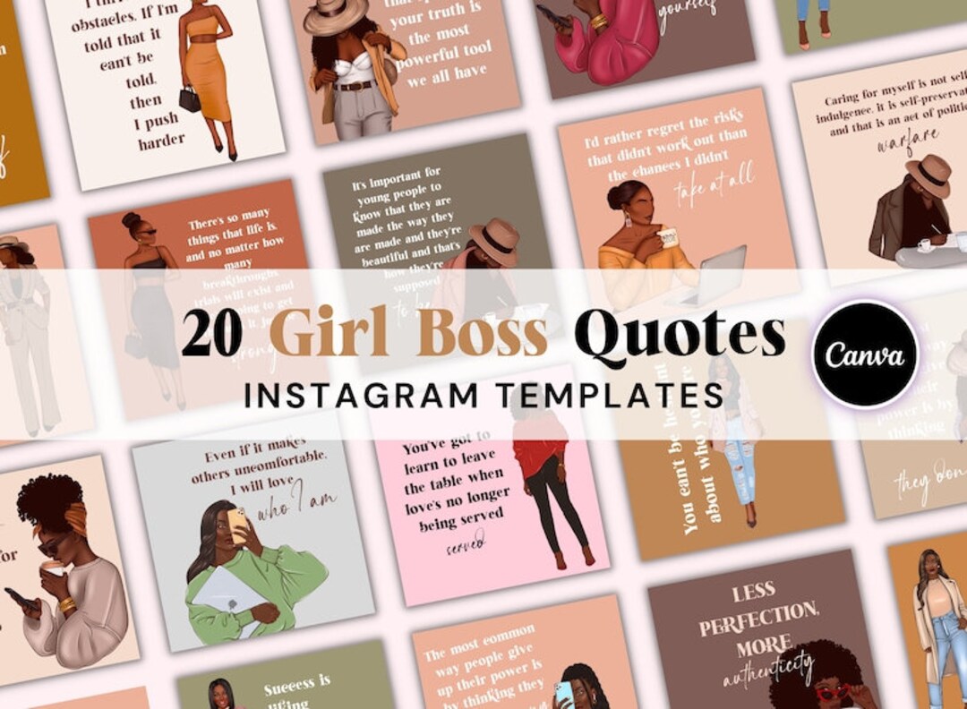 Black Women Empowerment Instagram Post: Girl Boss Quotes (digital ...