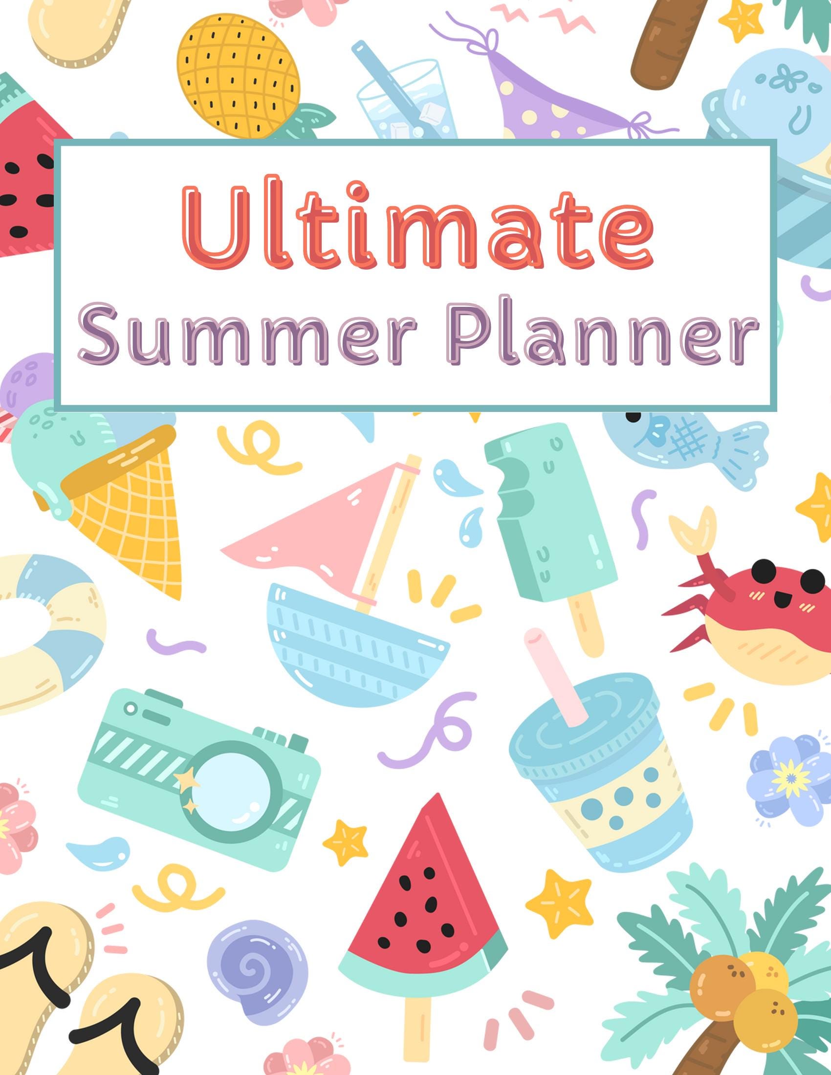 Pastel Summer Planner Printable, Vacation Planner Pdf,trip Organizer ...